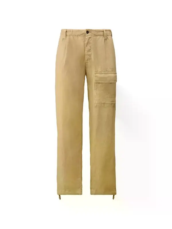 C.P. COMPANY Linen Cargo Pants - Neutrals