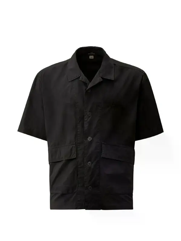 C.P. COMPANY Popeline Boxy Logo-embroidered Patch-pocket Shirt