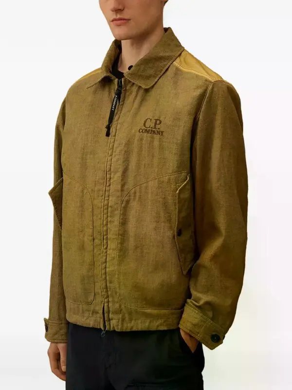 C.P. COMPANY Goggle Detail Rafia-r Jacket - Green