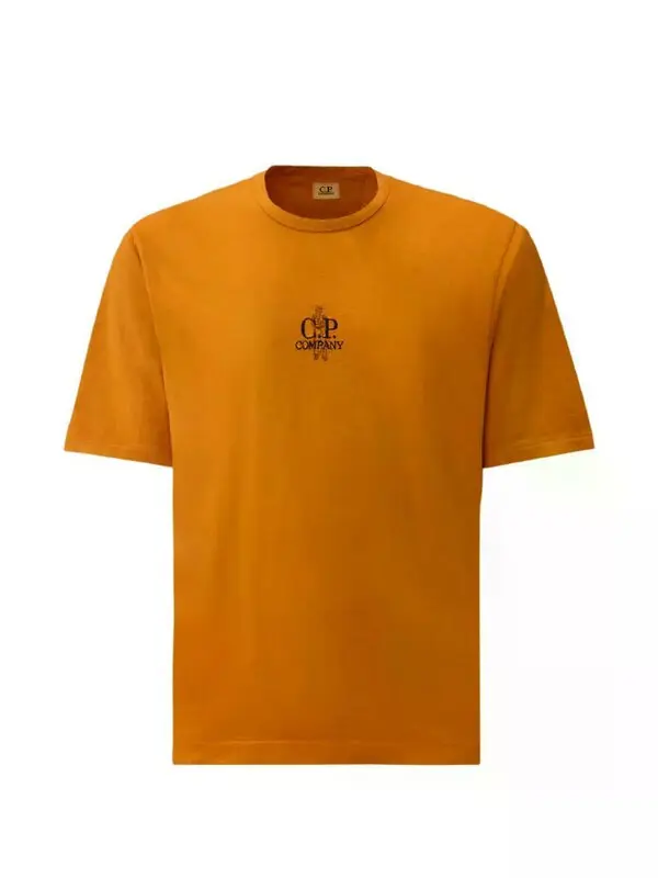 C.P. COMPANY 1020 Logo-print Short-sleeve T-shirt - Orange