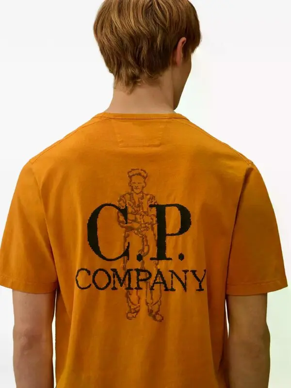 C.P. COMPANY 1020 Logo-print Short-sleeve T-shirt - Orange