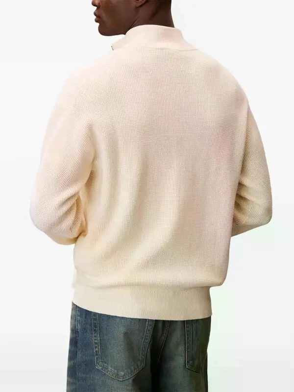 Calvin Klein Logo-patch Zip-neck Sweater