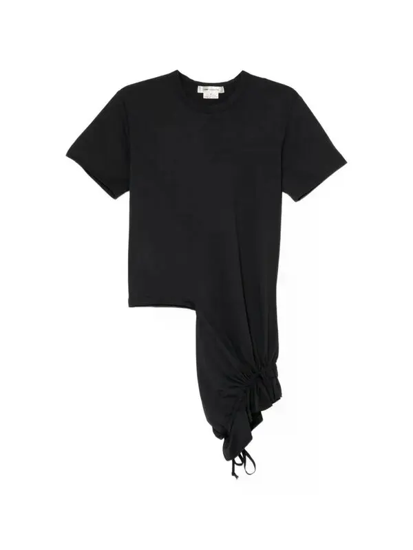 Comme Des Garçons Asymmetric Drawstring T-shirt - Black
