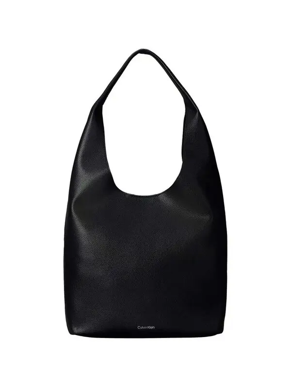 Calvin Klein Pebbled-texture Shoulder Bag - Black