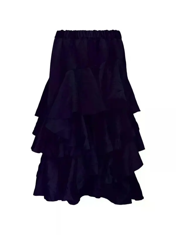 Comme Des Garçons Tiered Ruffled Midi Skirt - Blue