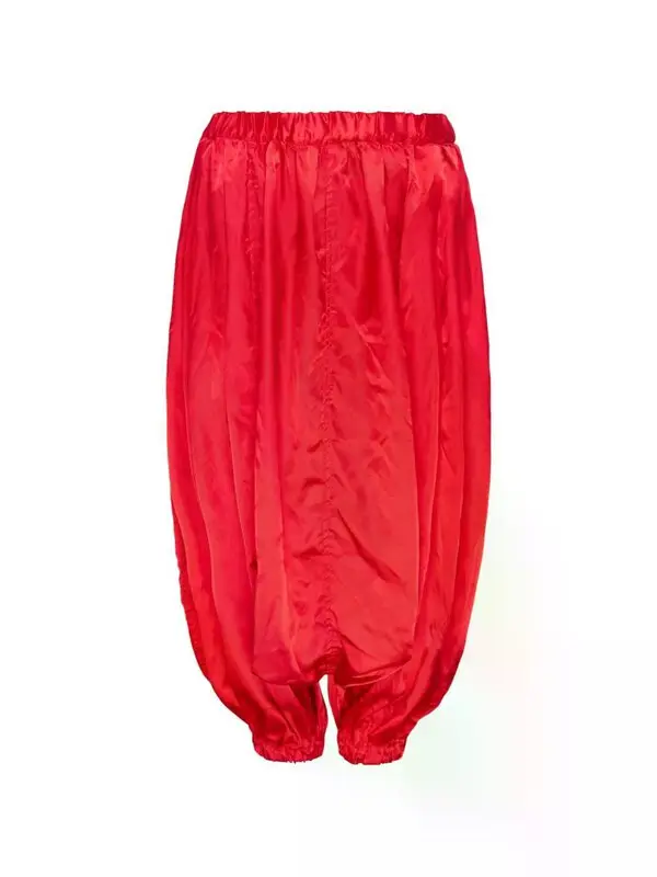 Comme Des Garçons Elasticated-waist Drop-crotch Trousers - Red