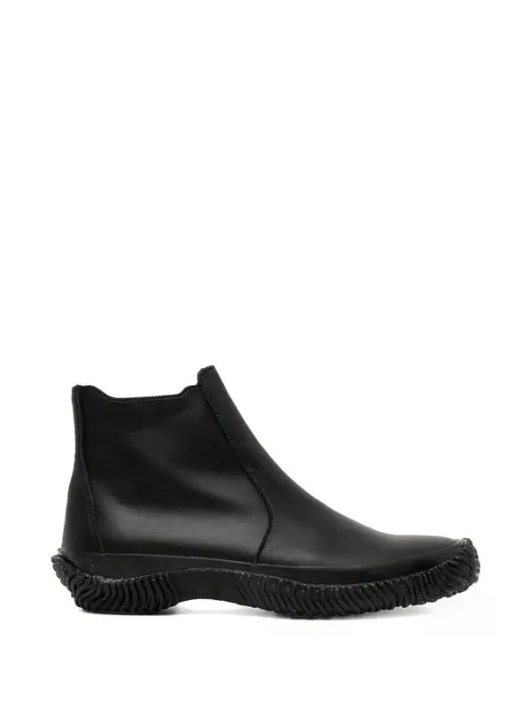 Comme Des Garçons Textured-sole Ankle Boots - Black