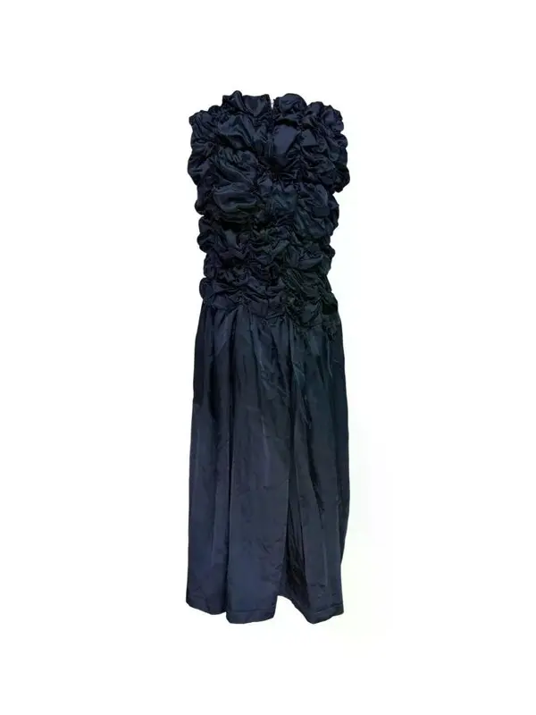 Comme Des Garçons Crinkled Sculpted-bust Midi Dress - Blue