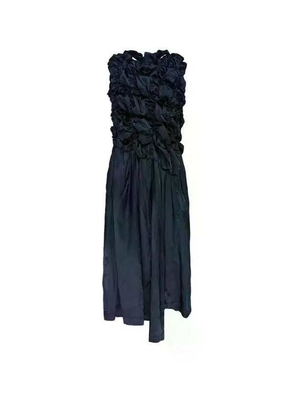 Comme Des Garçons Crinkled Sculpted-bust Midi Dress - Blue