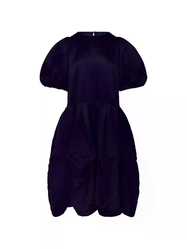 Comme Des Garçons Puff-sleeve Ruffled Dress - Blue