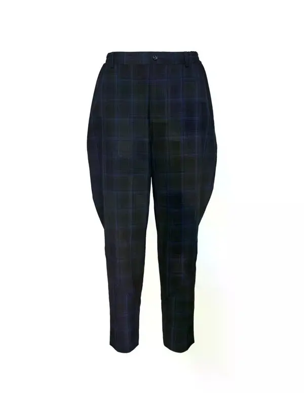 Comme Des Garçons Tartan-check Trousers - Blue