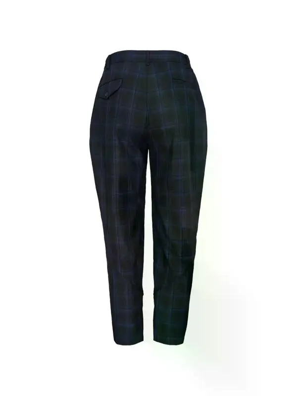 Comme Des Garçons Tartan-check Trousers - Blue