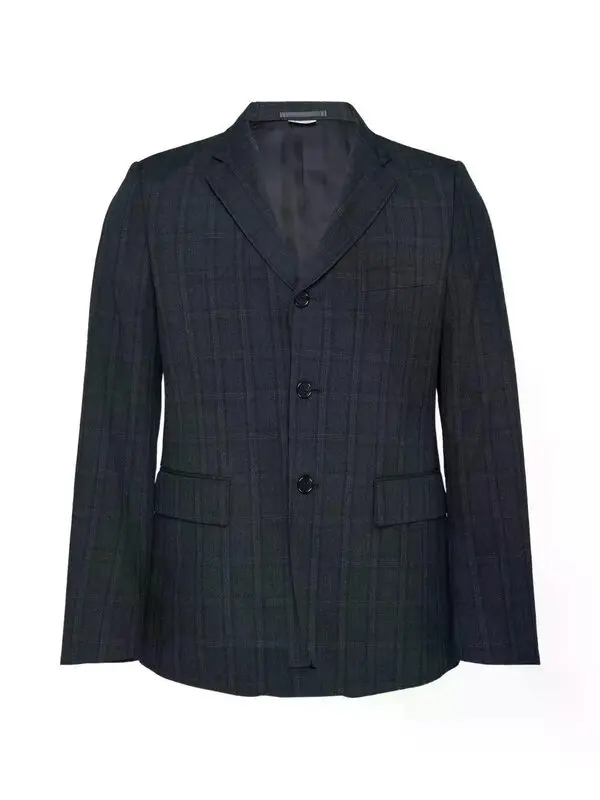 Comme Des Garçons Check-pattern Single-breasted Jacket