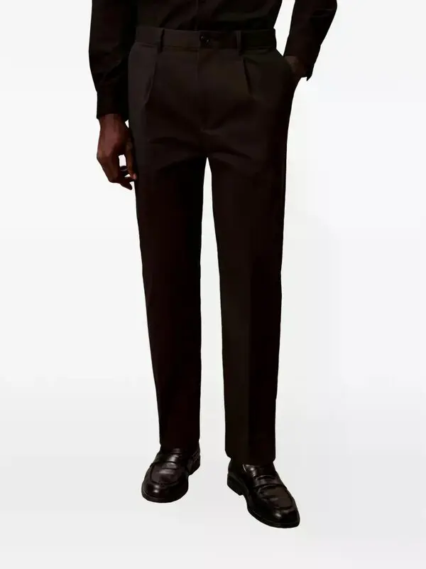 Calvin Klein Pleated Straight-leg Trousers