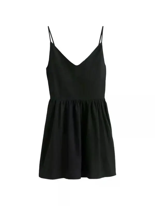 Tommy Hilfiger Smocked-back Flared Mini Dress - Black