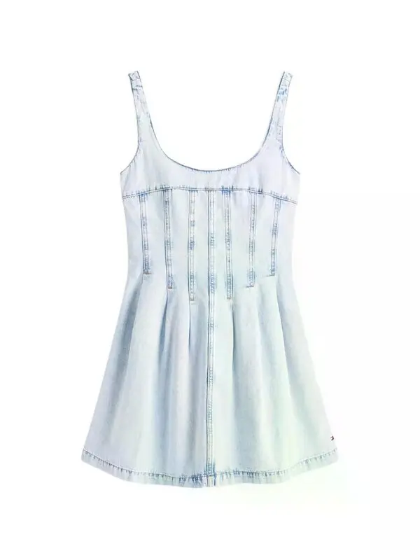 Tommy Hilfiger Corset-style Pleated Mini Dress - Blue