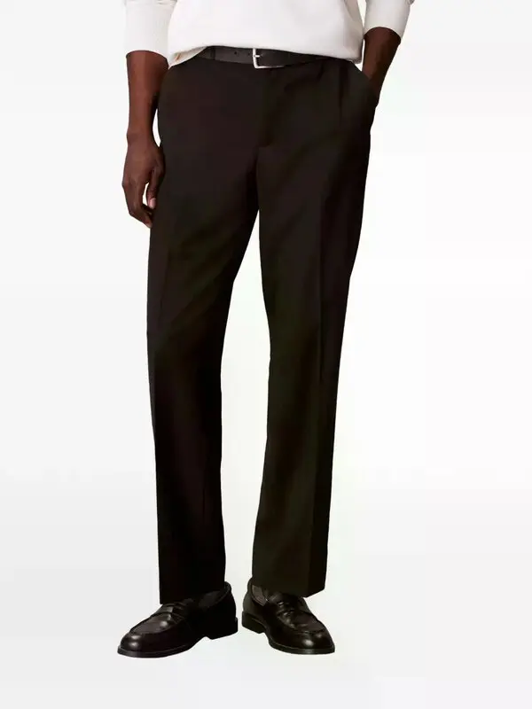 Calvin Klein Pressed-crease Trousers - Black