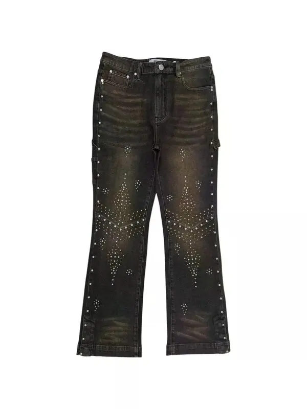 DUAA Rhinestone-embellished Jeans - Grey