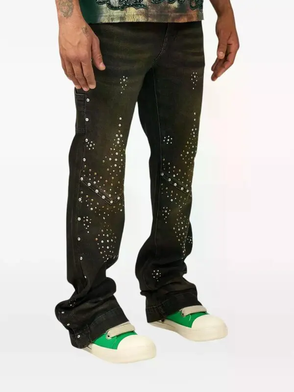 DUAA Rhinestone-embellished Jeans