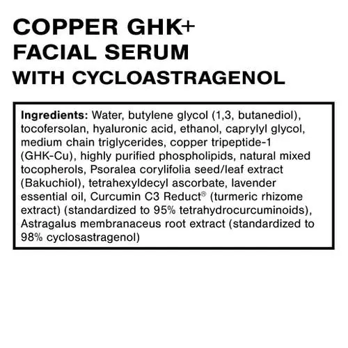 QUICKSILVER SCIENTIFIC Copper Ghk Plus Topical Peptide Facial Serum