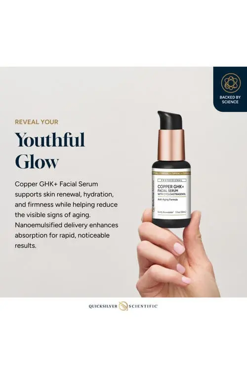 QUICKSILVER SCIENTIFIC Copper Ghk Plus Topical Peptide Facial Serum