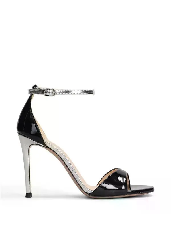 Roberto Festa Patent-leather Vitis Sandals - Black