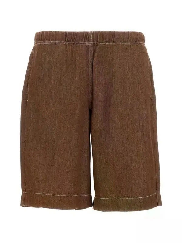 Paul Smith Contrast-stitch Elasticated-waist Shorts - Brown