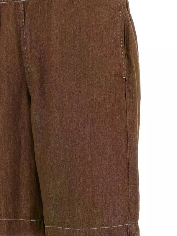 Paul Smith Contrast-stitch Elasticated-waist Shorts - Brown