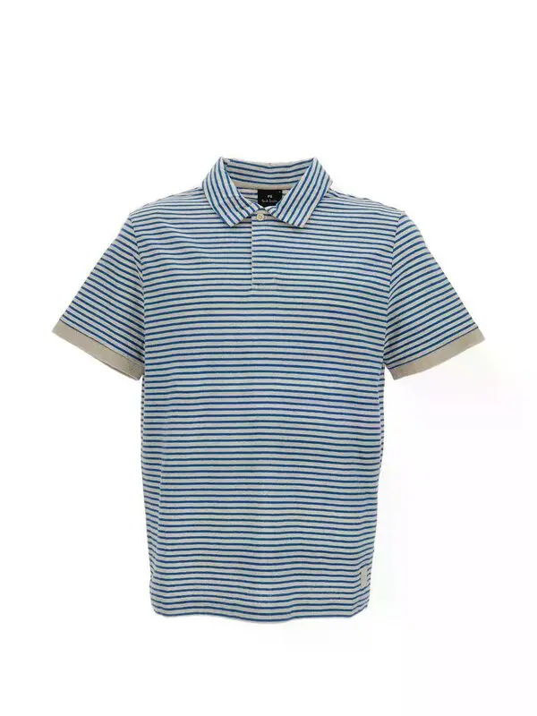 Paul Smith Striped Short-sleeve Polo Shirt - Blue