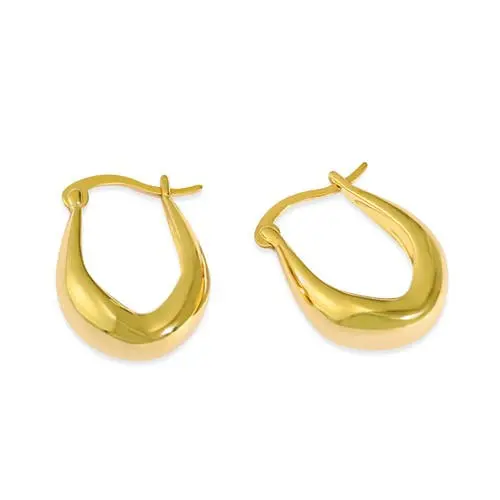 ALLUREZ Gold Vermeil Sculptural Hoop Earrings