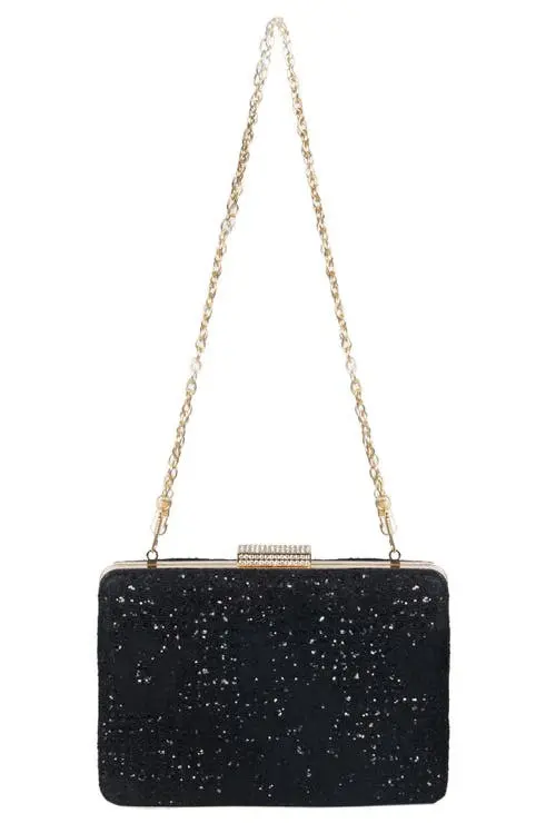 LAUREN LORRAINE Donna Evening Clutch - Black