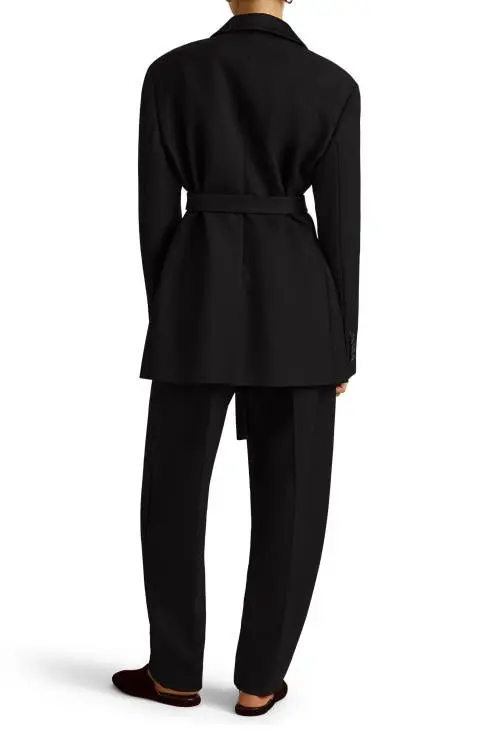 Marina Moscone Boyfriend Blazer With Belt