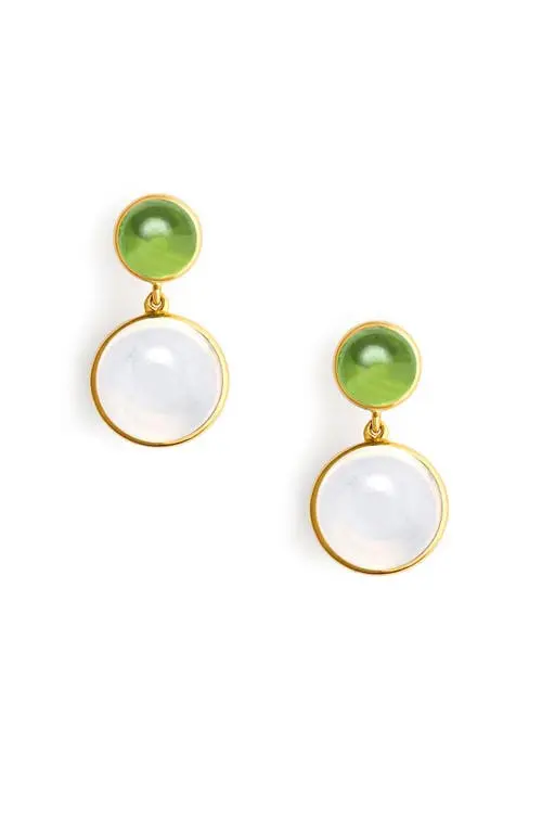 SYNA JEWELS Cirra Moon Drop Earrings - Peridot
