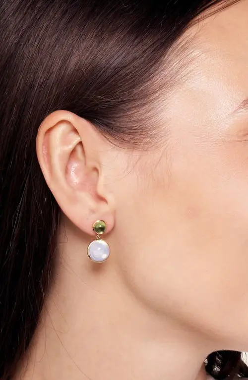 SYNA JEWELS Cirra Moon Drop Earrings - Peridot