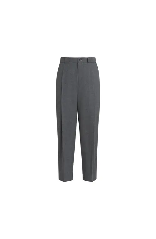 Brunello Cucinelli Virgin Wool, Cotton, And Silk Mouliné Trousers