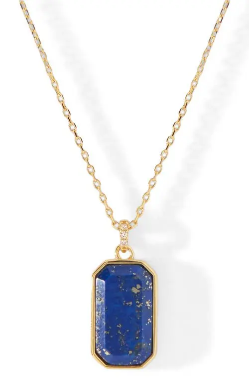 ORA ANA Tessa Tag Necklace - Lapis