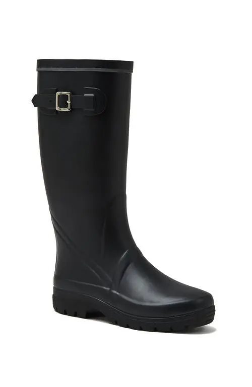 LANDS' END Squall Buckle Tall Rain Boots - Black