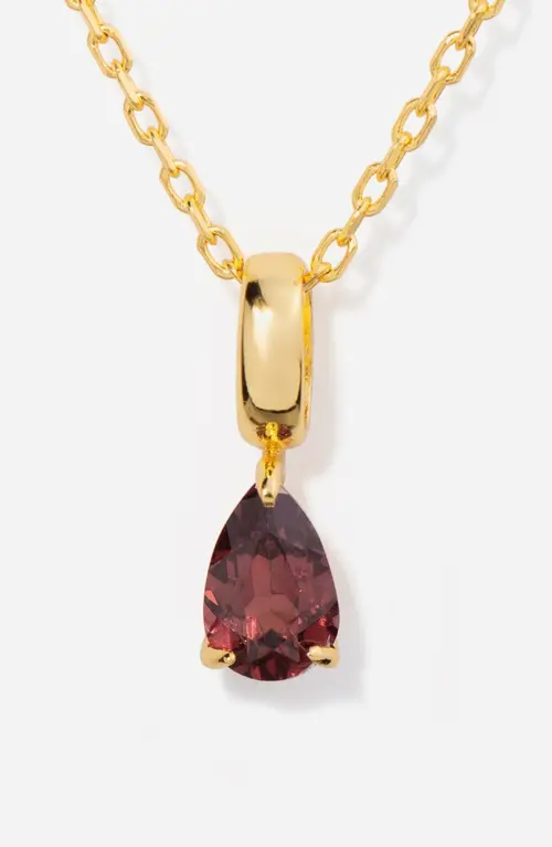LITTLE SKY STONE Birthstone Teardrop Pendant Necklace - Garnet/january
