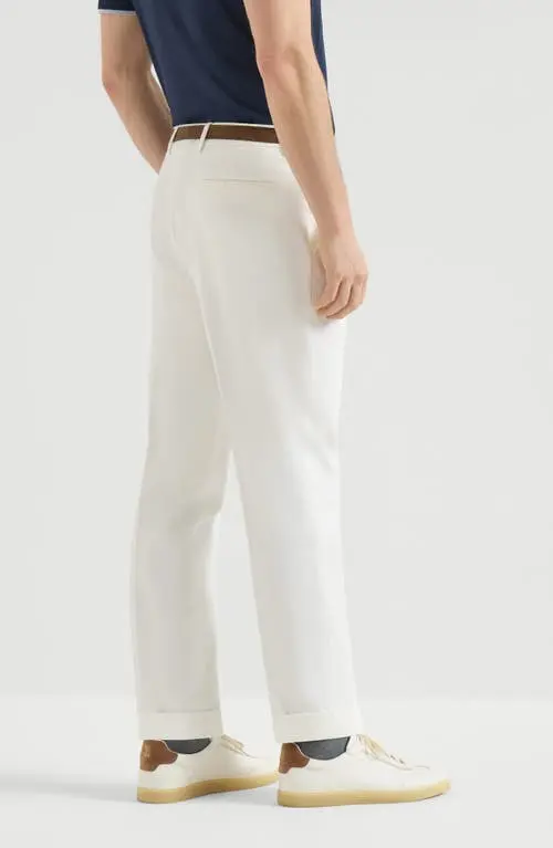Brunello Cucinelli Gabardine Garment Dyed Trousers
