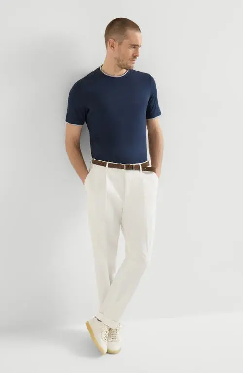 Brunello Cucinelli Gabardine Garment Dyed Trousers