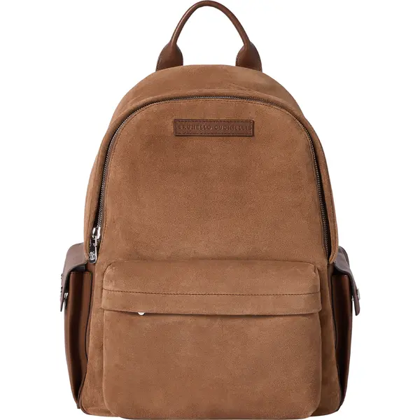Brunello Cucinelli Buffalo Leather Backpack - Tobacco