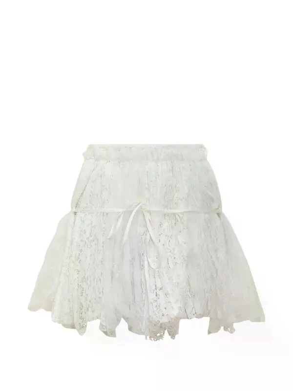 JW Anderson Lace Trim Tie-fastening Skirt - White