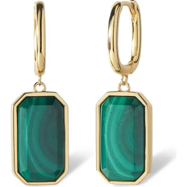 ORA ANA Tara Tag Emerald Earrings - Malachite
