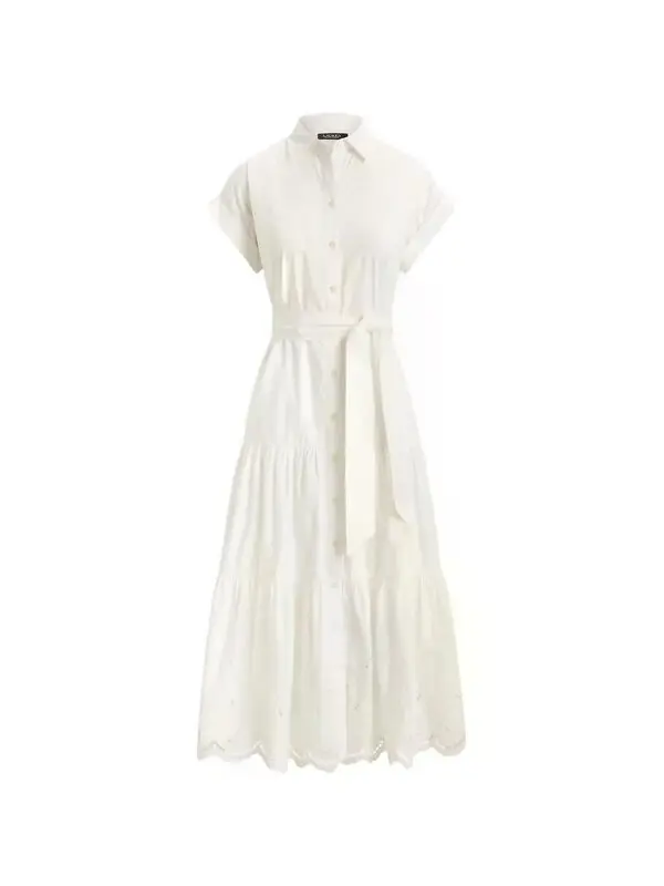 Ralph Lauren Broderie-anglaise Tiered Dress - White