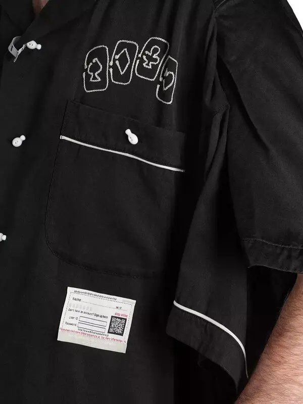 Mihara Yasuhiro Layered-sleeve Embroidered Shirt