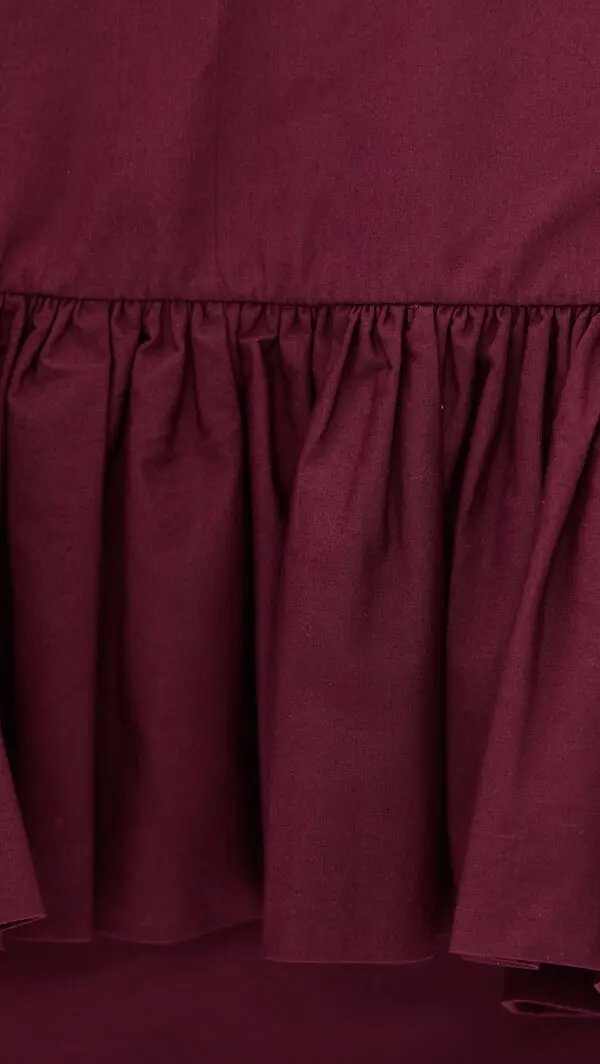 Azeeza Winston Halter Neck Top With Ruffle Trim - Wine
