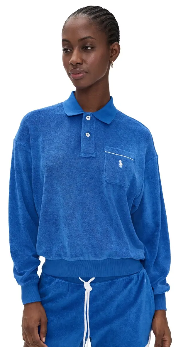 Polo Ralph Lauren Terry Polo Top - Gala Blue