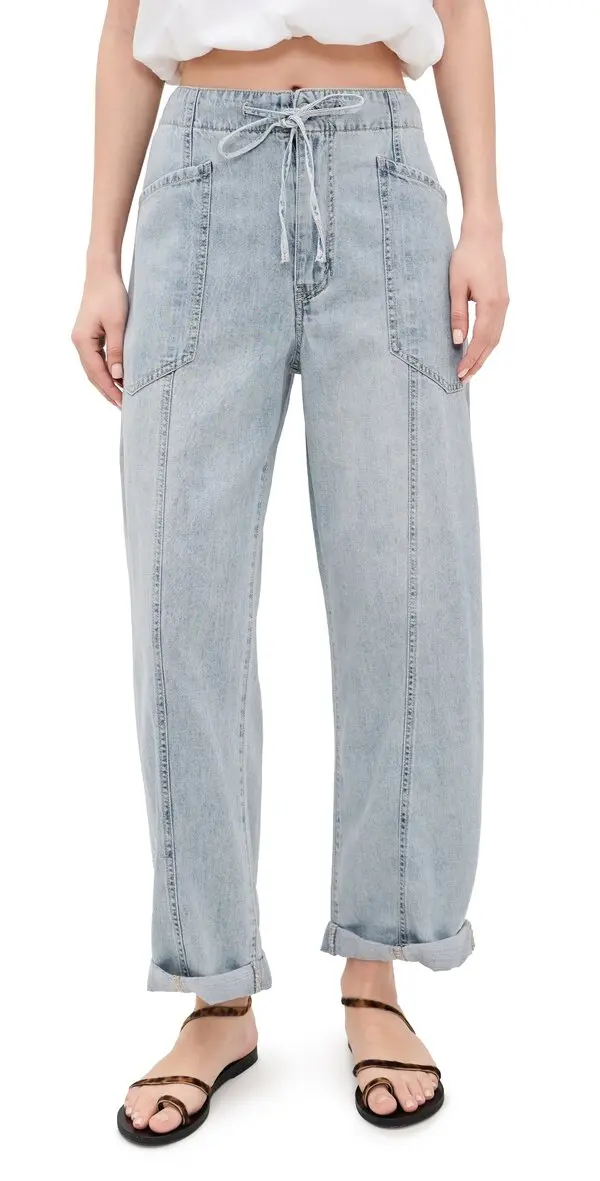 DAZE Villa Drawstring Jeans - Wild Card