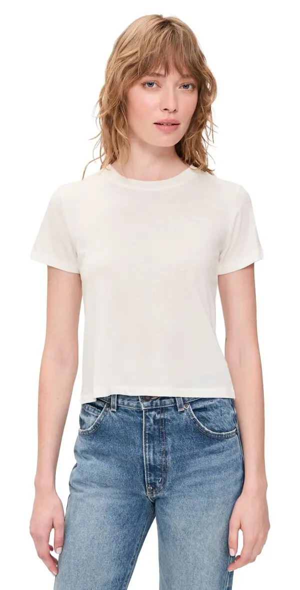 Eterne Short Sleeve Boxy Tee - Ivory