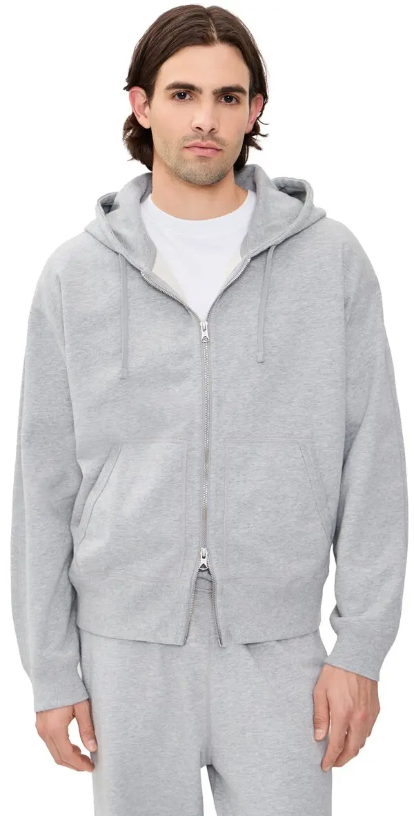 Reigning Champ Relaxed Fit Zip Hoodie - Hgrey